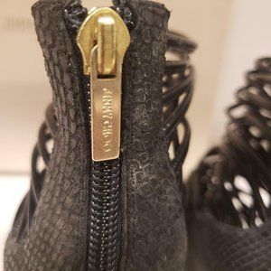 Jimmy Choo | Shoes | Jimmy Choo Quito Snake Embossed Caged Strappy ...